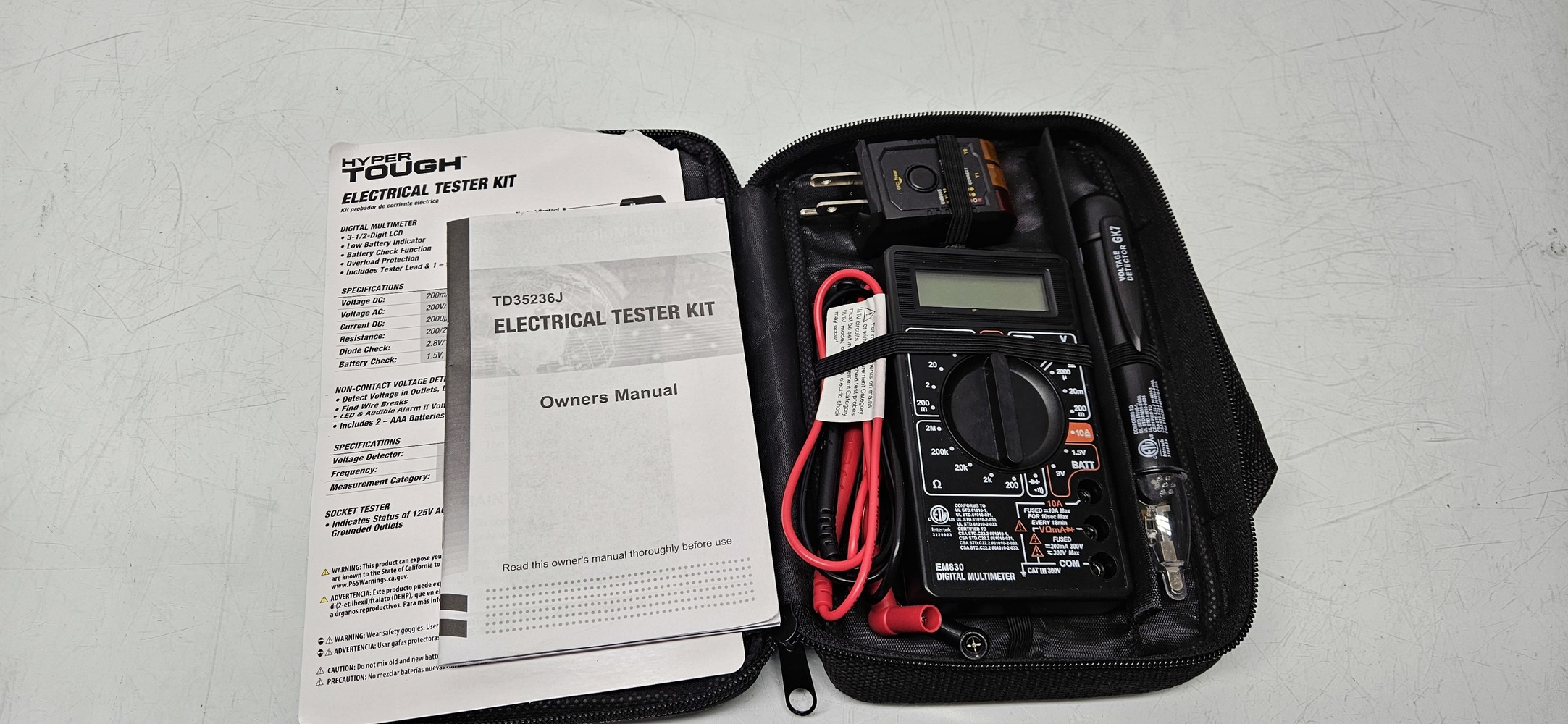 Allosun 3-PC Electrical Tester Kit TD35236J with LCD Screen | Capitol ...